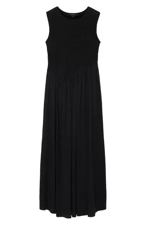 ALLSAINTS Luna Crinkle Maxi Dress - Black
