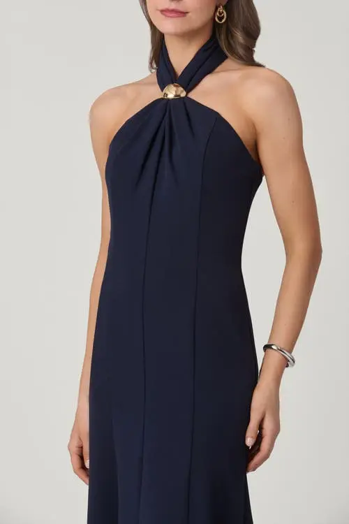 Shoshanna Midnight Stretch Crepe Scottie Dress