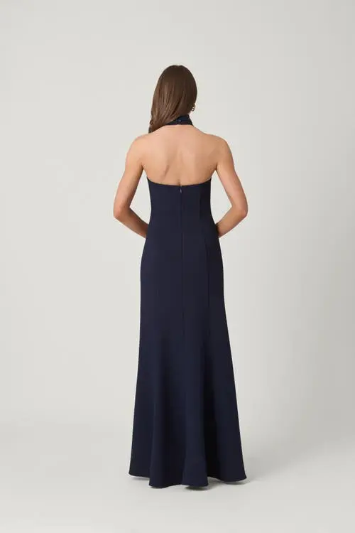 Shoshanna Midnight Stretch Crepe Scottie Dress