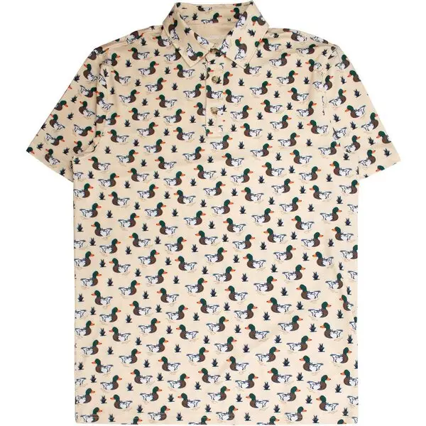 RUGGEDBUTTS Knit Short Sleeve Performance Polo - Mallard Marsh