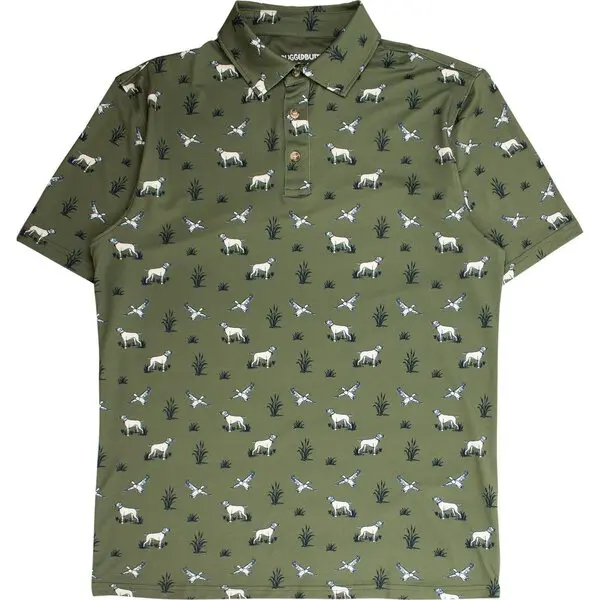 RUGGEDBUTTS Knit Short Sleeve Performance Polo - Pond Pups