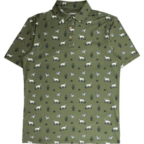 RUGGEDBUTTS Knit Short Sleeve Performance Polo - Pond Pups