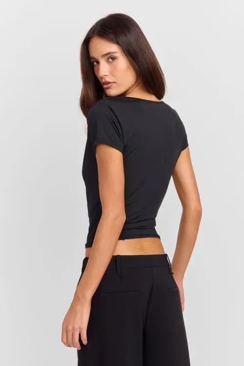 SASHA THERESE Brigitte Top - Black