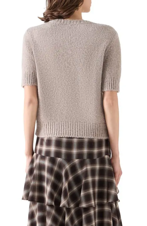 Akris Short Sleeve Alpaca Blend Sweater