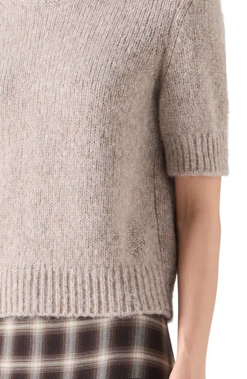 Akris Short Sleeve Alpaca Blend Sweater