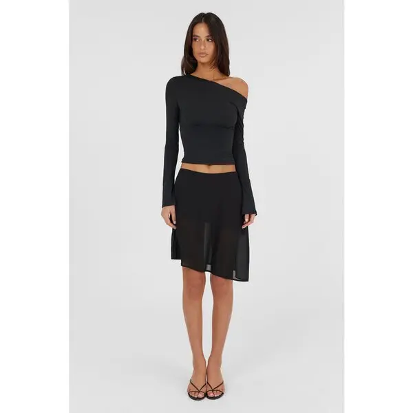 SASHA THERESE Bianca Midi Skirt - Black
