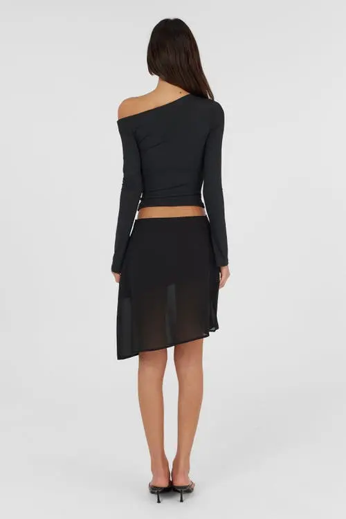 SASHA THERESE Bianca Midi Skirt - Black