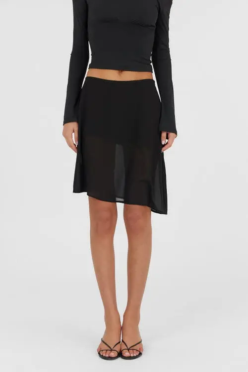 SASHA THERESE Bianca Midi Skirt - Black