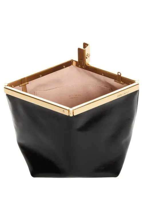 JIMMY CHOO Ganache Leather Clutch