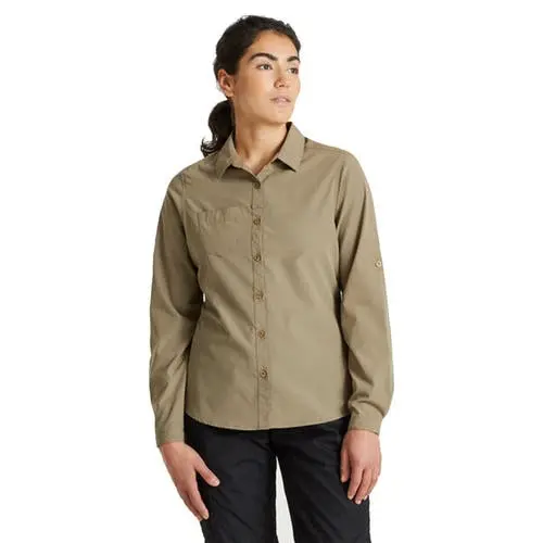 CRAGHOPPERS Expert Kiwi Long-sleeved Shirt - Pebble