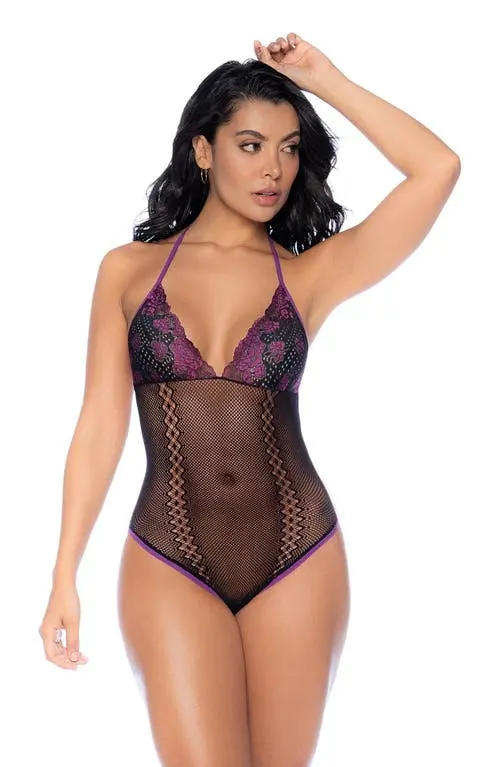 MAPALE Fishnet Teddy And Gloves Set
