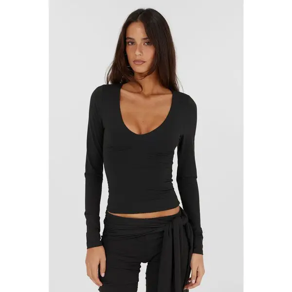 SASHA THERESE Eveline Top - Black