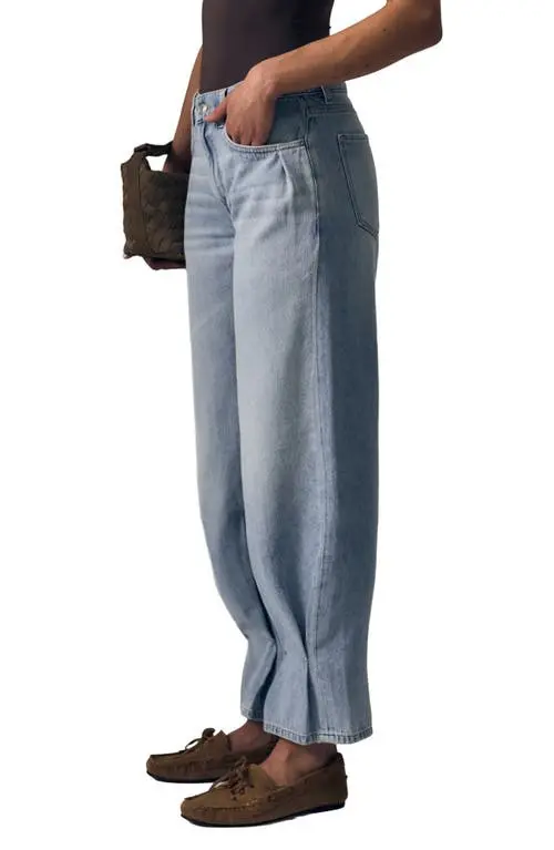 LE JEAN Delphine Pleated Tapered Leg Jeans