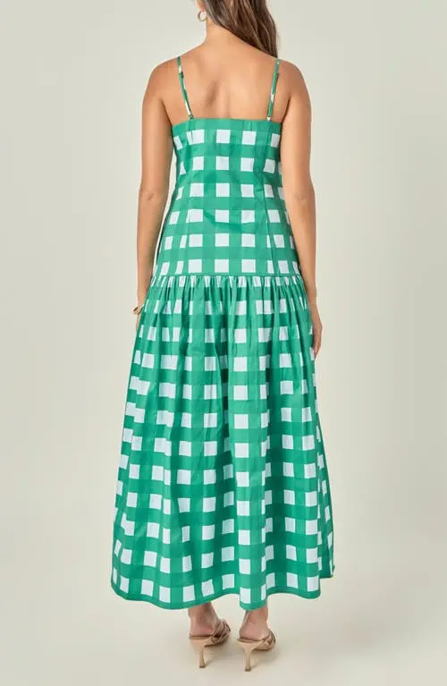 English Factory Gingham Midi Dress