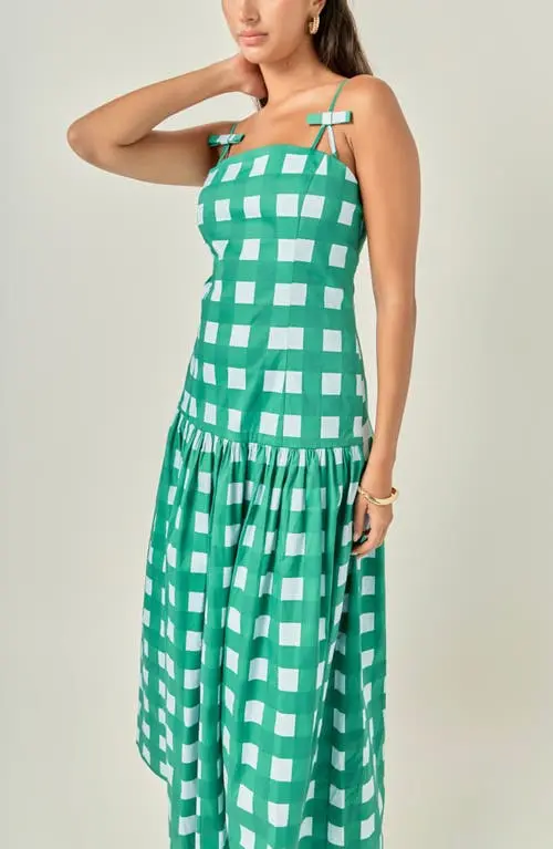 English Factory Gingham Midi Dress