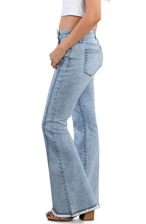 HINT OF BLU Twisted Tulip Flare Jeans
