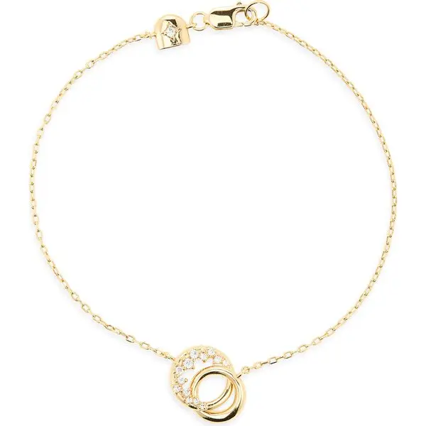 ASTRID & MIYU Spiral Pendant Bracelet - Gold