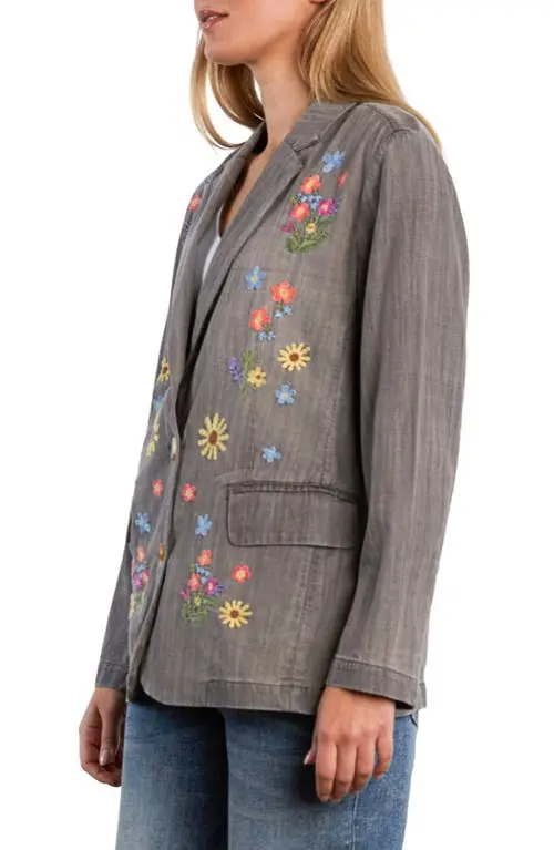 BILLY T Embroidered Cotton And Hemp Blazer