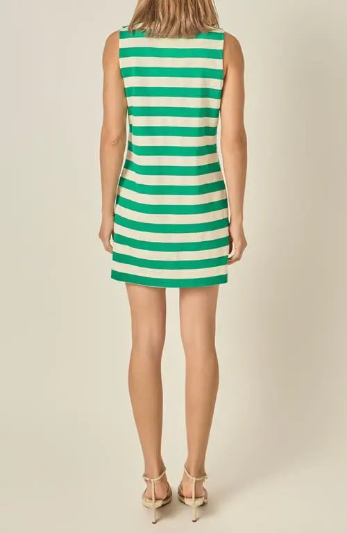 English Factory Striped Sleeveless Knit Minidress