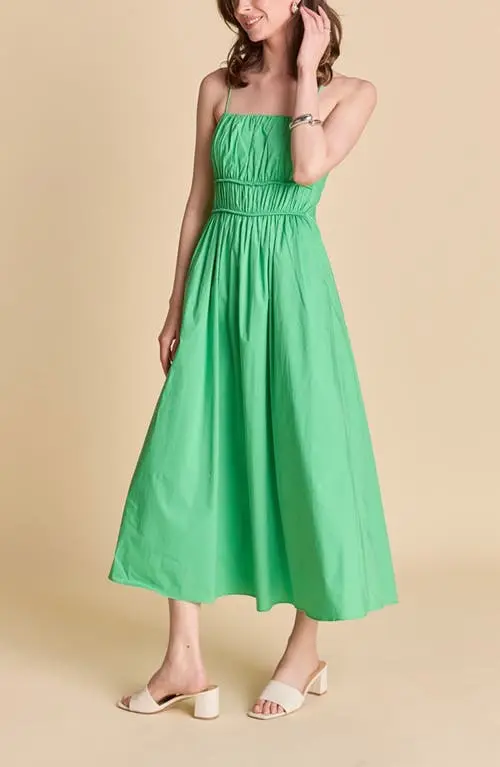 English Factory Smocked Sleeveless Maxi Dress