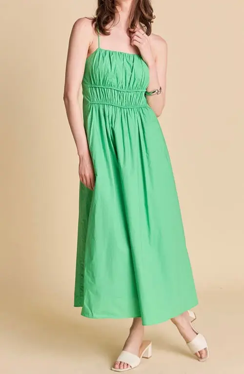 English Factory Smocked Sleeveless Maxi Dress