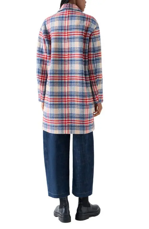 Akris Lumberjack Plaid Wool Blend Coat