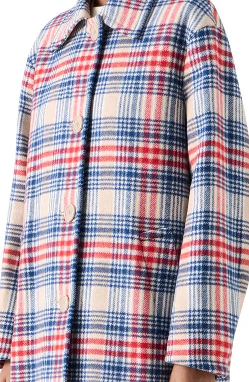 Akris Lumberjack Plaid Wool Blend Coat