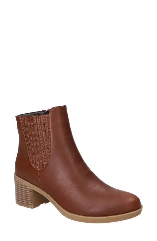 EASY WORKS BY EASY STREET Tulsa Faux Leather Bootie - Tan