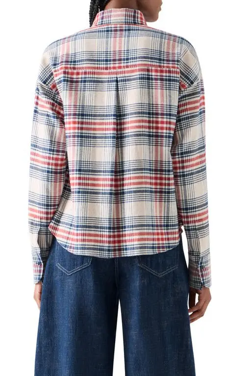 Akris Plaid Brushed Cotton Flannel Shirt