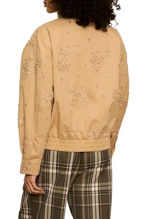 Sanctuary Limelight Bead Detail Cotton Surplus Jacket