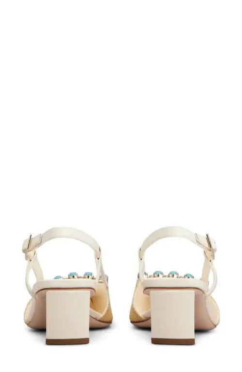 ROGER VIVIER Pietre Dure Slingback Block Heel Pumps