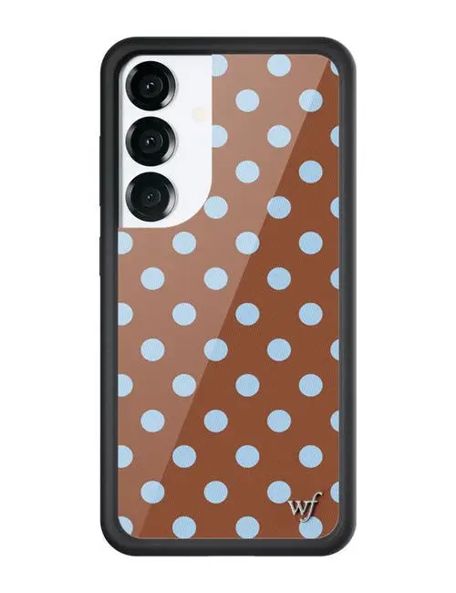 WILDFLOWER CASES Polka Dot | Brown And Blue Samsung /s25 Edge/s25 Plus/s25 Ultra Case - Galaxy S25