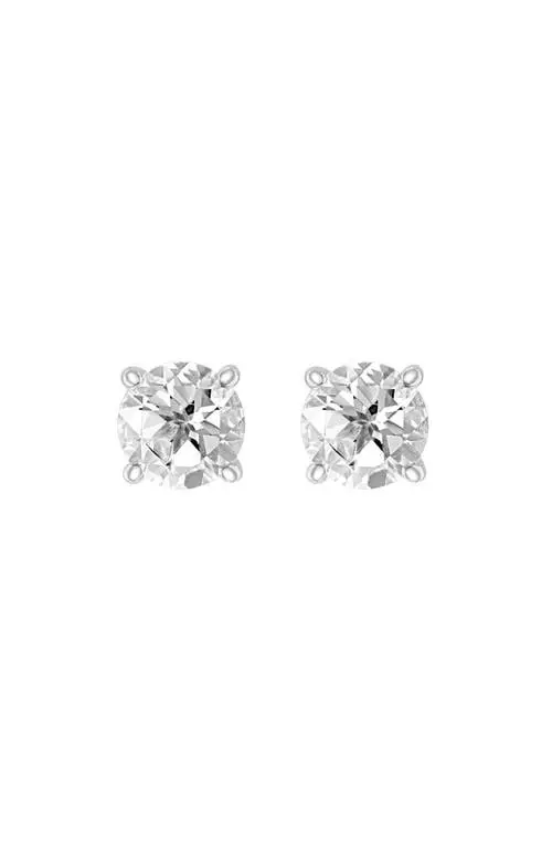 EFFY 925 White Topaz Round Stud Earrings - Sterling Silver