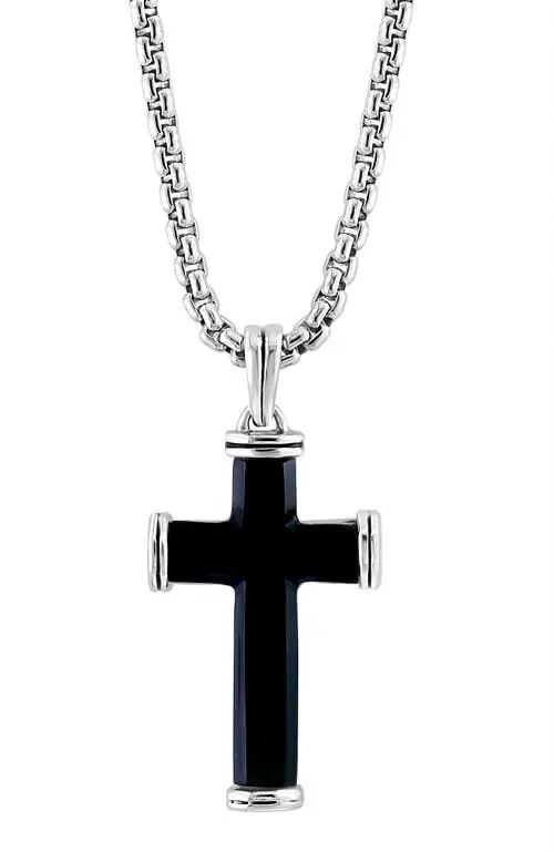 EFFY Black Onyx Cross Pendant Necklace