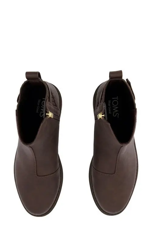 Toms Leather Chelsea Bootie - Dark Brown