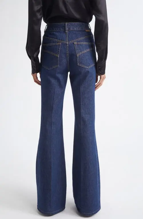 Zimmermann High Waist Slim Stretch Denim Flare Jeans