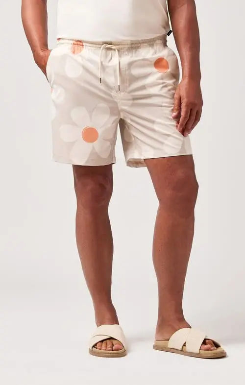 Stone Rose Big Flower Swim Trunk