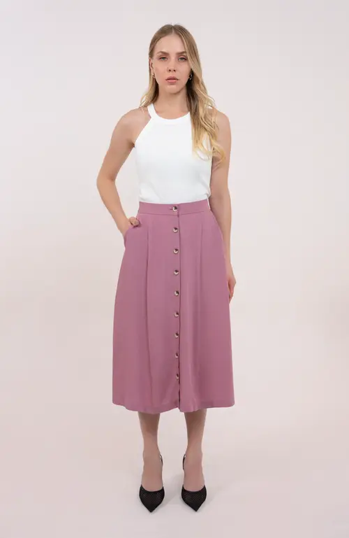 AAM THE LABEL Midi Skirt - Mauve