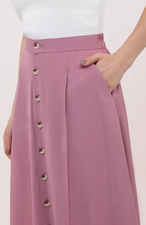 AAM THE LABEL Midi Skirt - Mauve