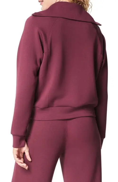 Spanx Airessentials Half Zip Sweatshirt - Ironstone