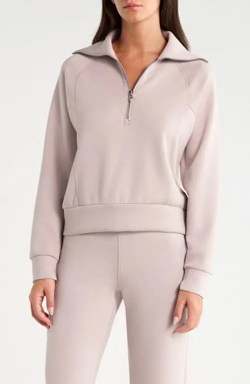 Spanx Airessentials Half Zip Sweatshirt - Mushroom