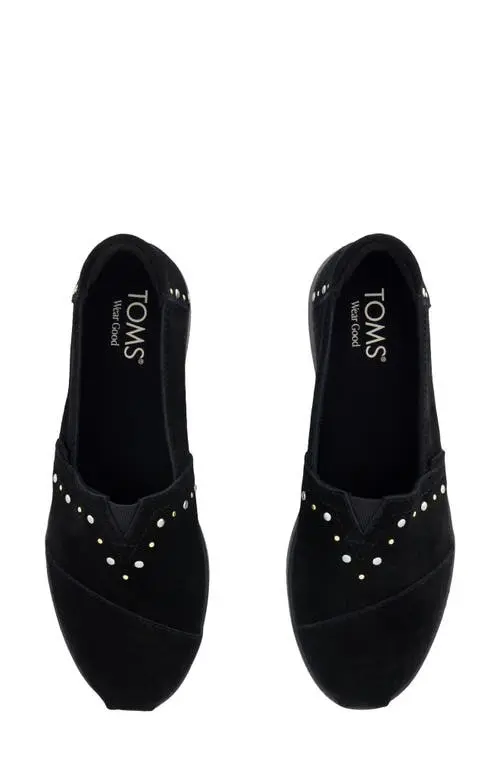 Toms Alpargata Plus Suede Slip-on Sneakers With Stud Embellishments