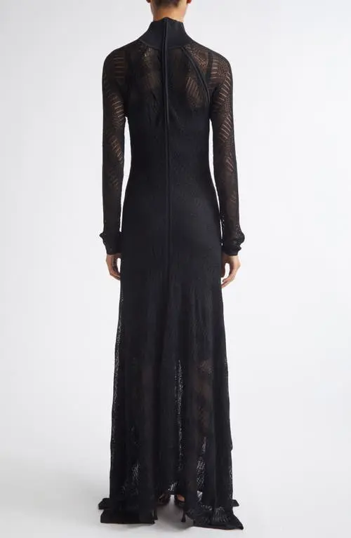 Zimmermann Valiant Long Sleeve Chevron Pointelle Sweater Dress