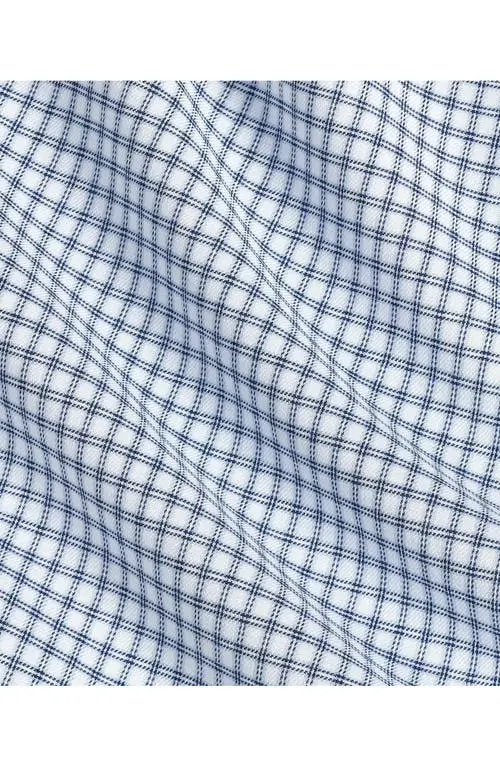 David Donahue Trim Fit Check Stretch Twill Shirt