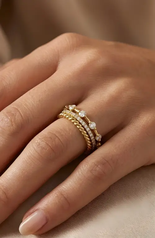MINT & LILY Modern Ring Stack