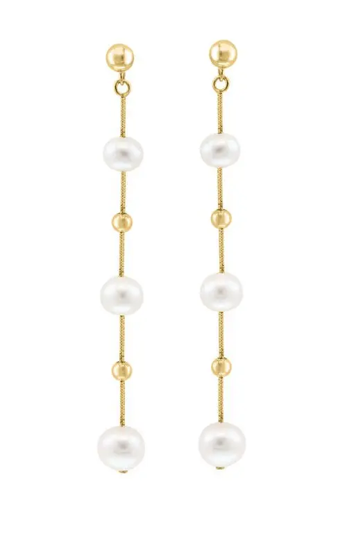 EFFY Gold Over 925 Fresh Water Pearl Drop Earrings - Sterling Silver