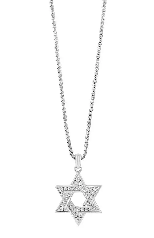 EFFY White Sapphire Star Of David Pendant - Sterling Silver