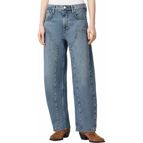 ALLSAINTS Sadie Studded Wide Leg Jeans