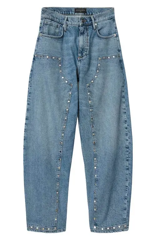 ALLSAINTS Sadie Studded Wide Leg Jeans