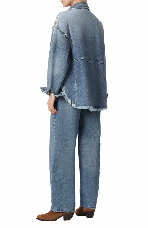 ALLSAINTS Sadie Studded Wide Leg Jeans
